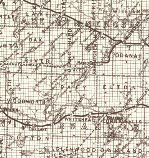 Railway & Guide Map of Manitoba (1887) | Rivers Daly Heritage